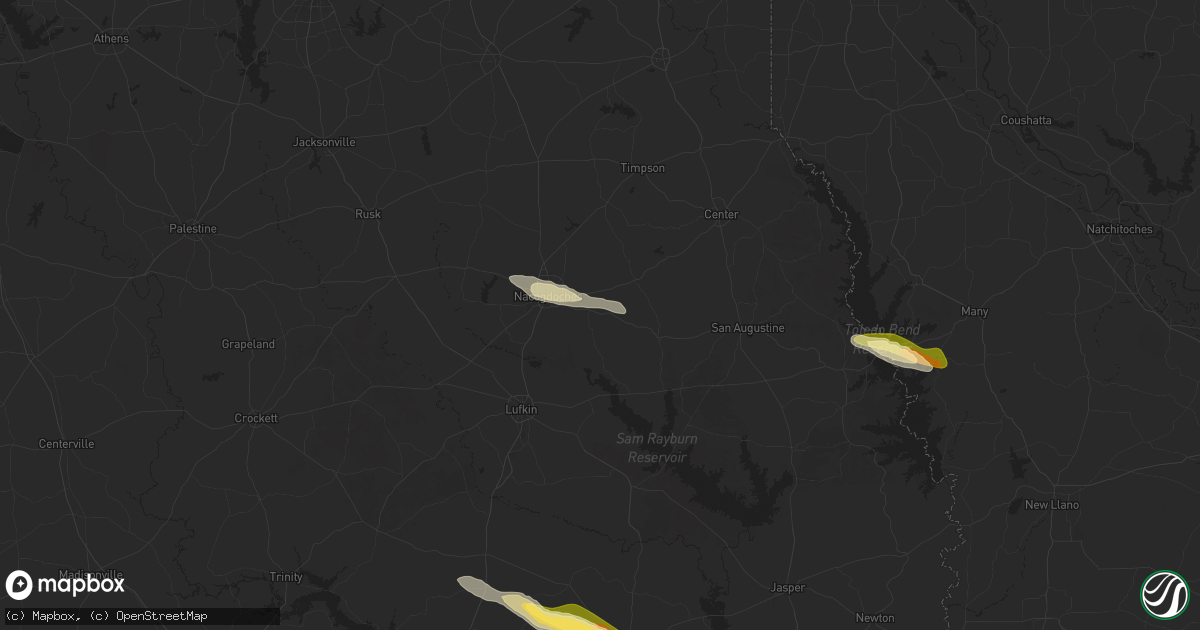 Hail Map in Nacogdoches, TX on October 28, 2025 - HailTrace