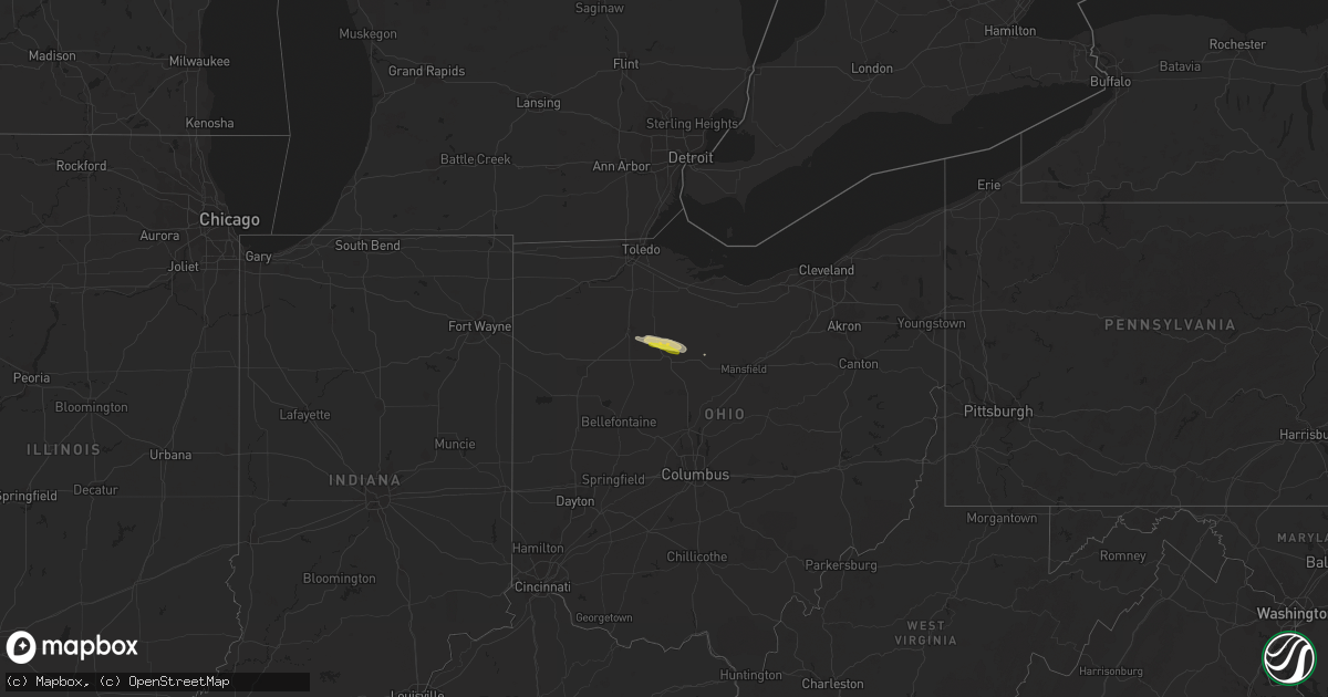 Hail Map on October 30, 2016 - HailTrace