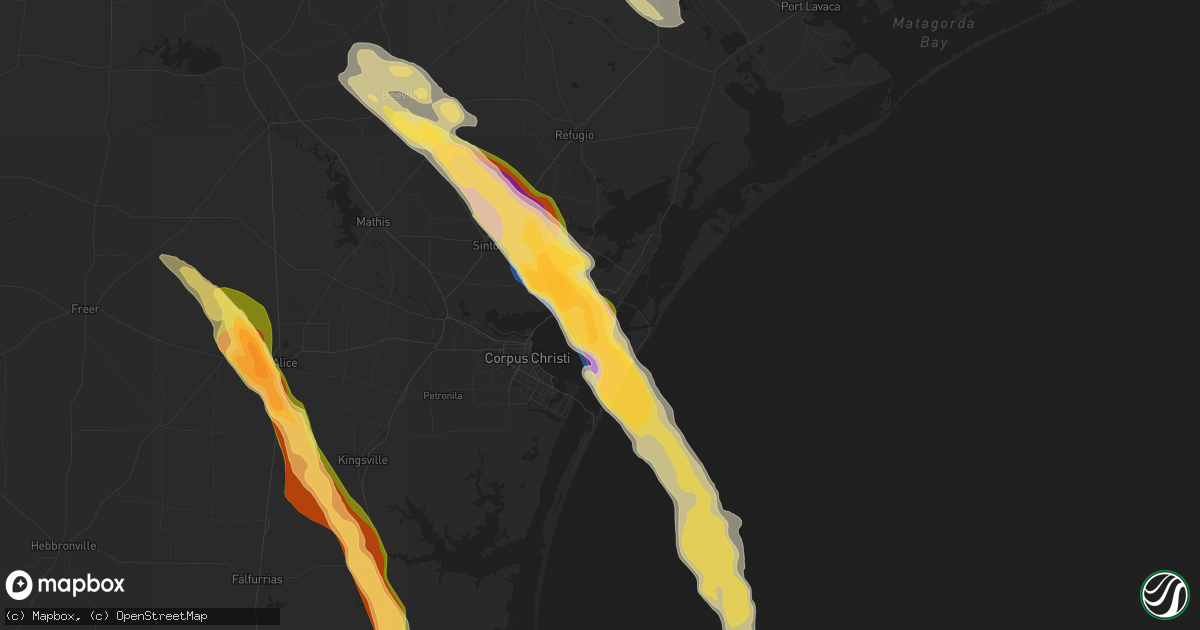Hail Map in Ingleside, TX on November 1, 2025 - HailTrace