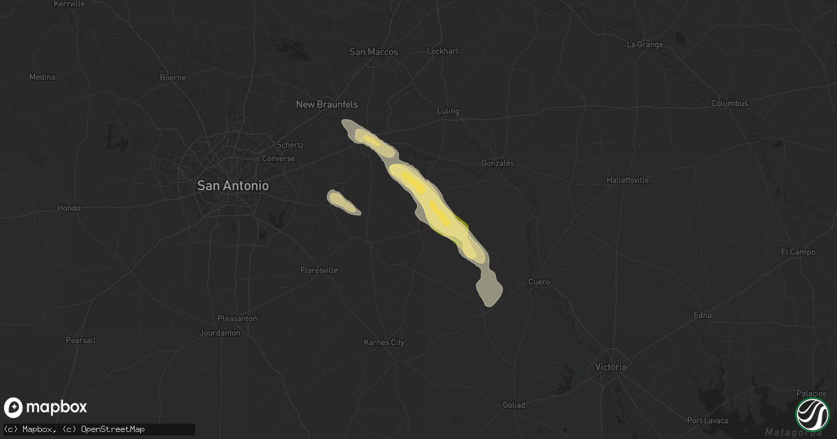 Hail Map in Nixon, TX on November 1, 2025 - HailTrace