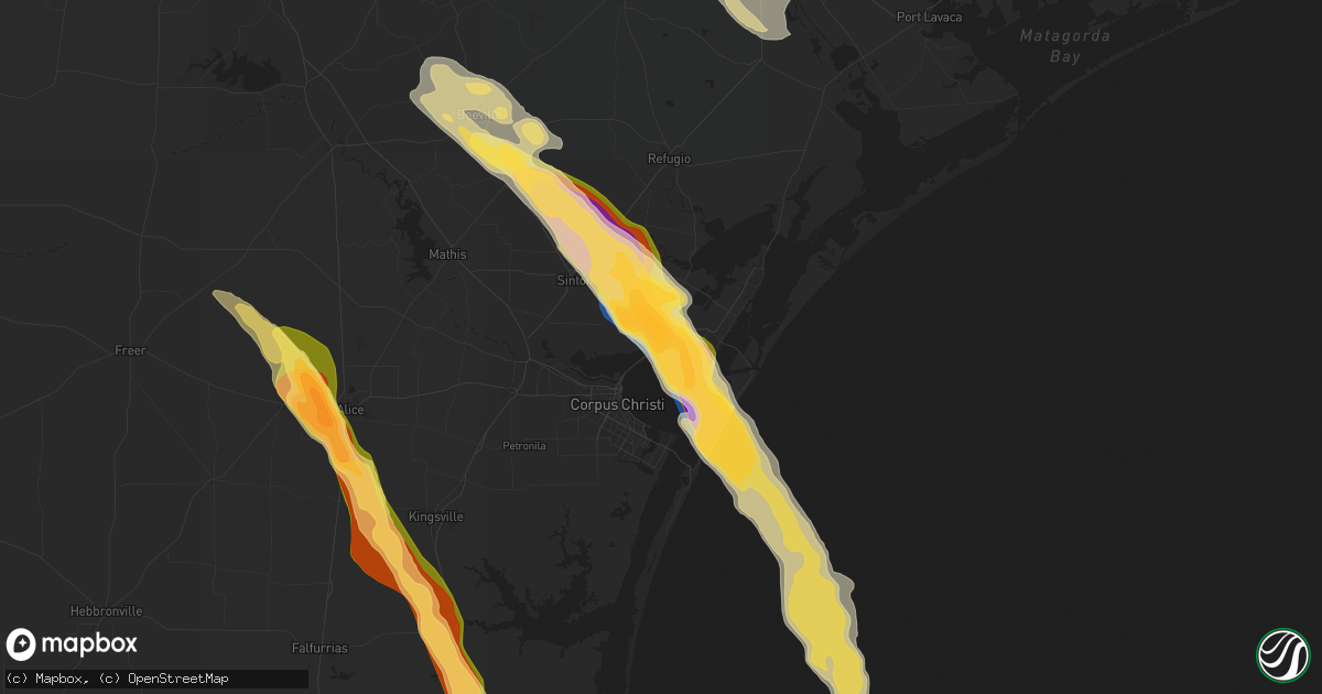 Hail Map in Portland, TX on November 1, 2025 - HailTrace