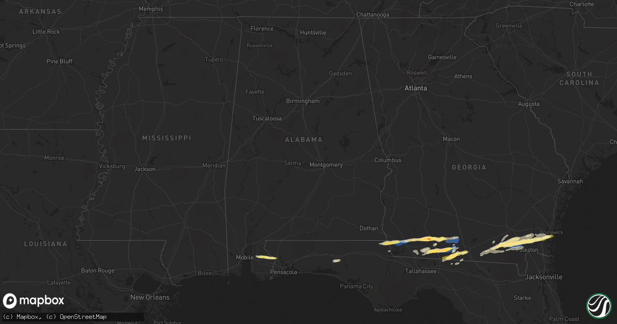 Hail Map in Alabama on November 9, 2025 - HailTrace