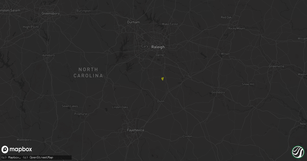 Hail Map in Angier, NC on November 9, 2025 - HailTrace