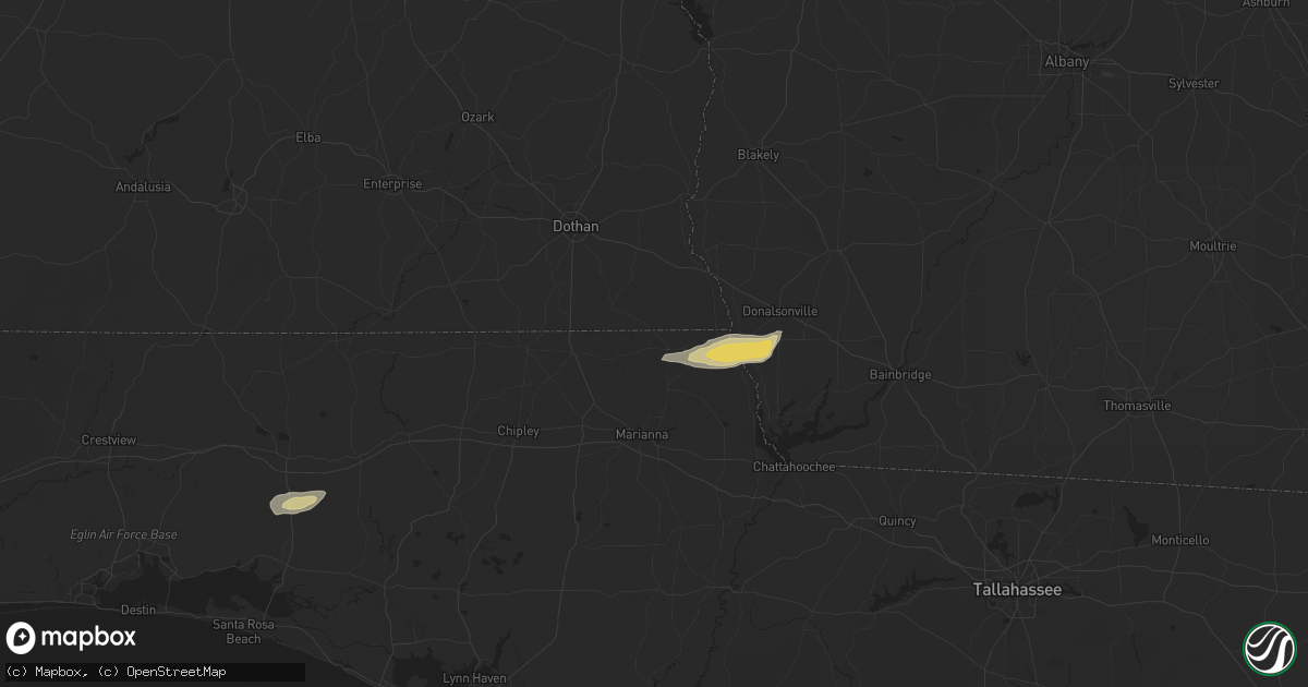 Hail Map in Malone, FL on November 9, 2025 - HailTrace
