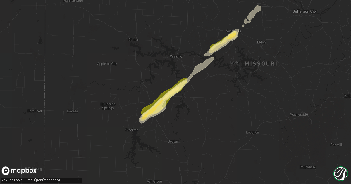 Hail Map in Wheatland, MO on November 17, 2025 - HailTrace