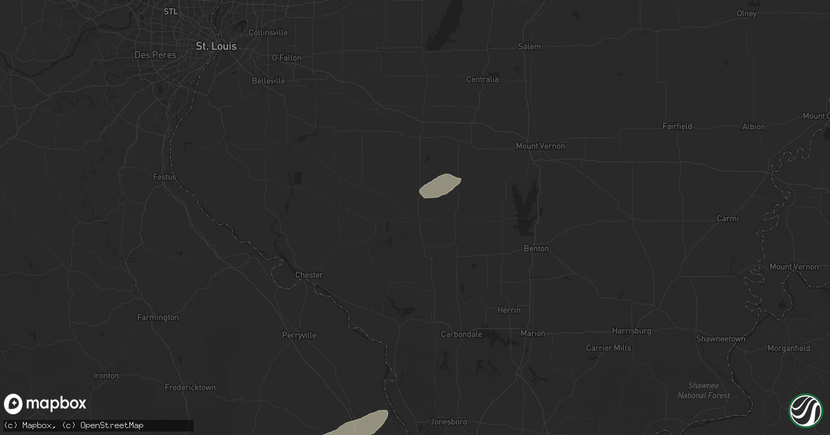 Hail Map in Pinckneyville, IL on November 18, 2025 - HailTrace