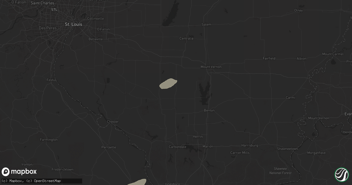 Hail Map in Tamaroa, IL on November 18, 2025 - HailTrace