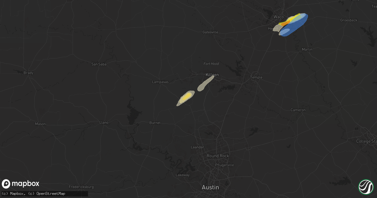 Hail Map in Briggs, TX on November 20, 2025 - HailTrace