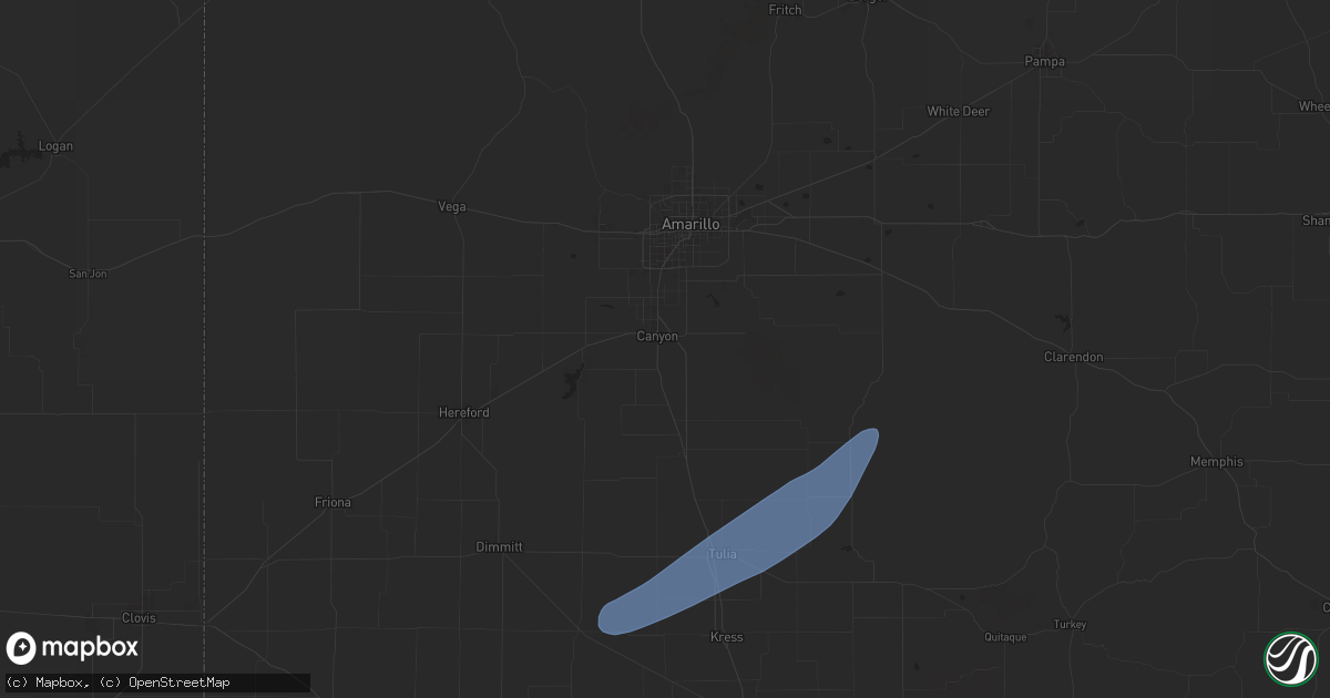 Hail Map in Canyon, TX on November 20, 2025 - HailTrace