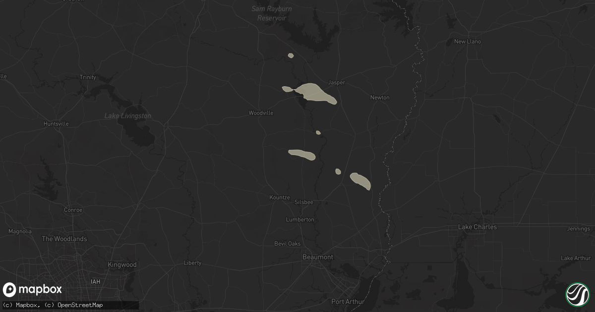 Hail Map in Fred, TX on November 21, 2025 - HailTrace