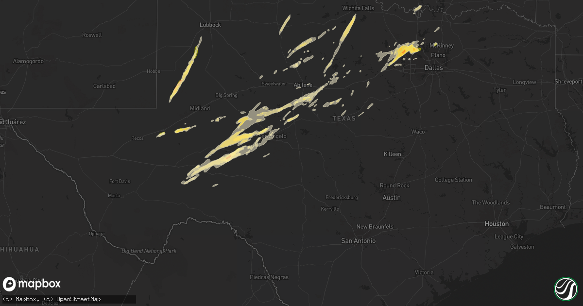 Hail Map in Texas on November 23, 2025 - HailTrace