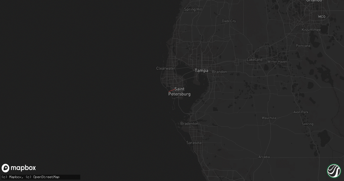 Hail Map in Saint Petersburg, FL on December 15, 2022 - HailTrace